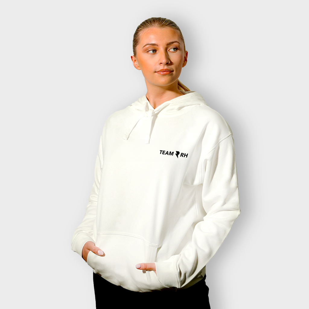 Team RH White Essential Hoodie – Team RH Fitness